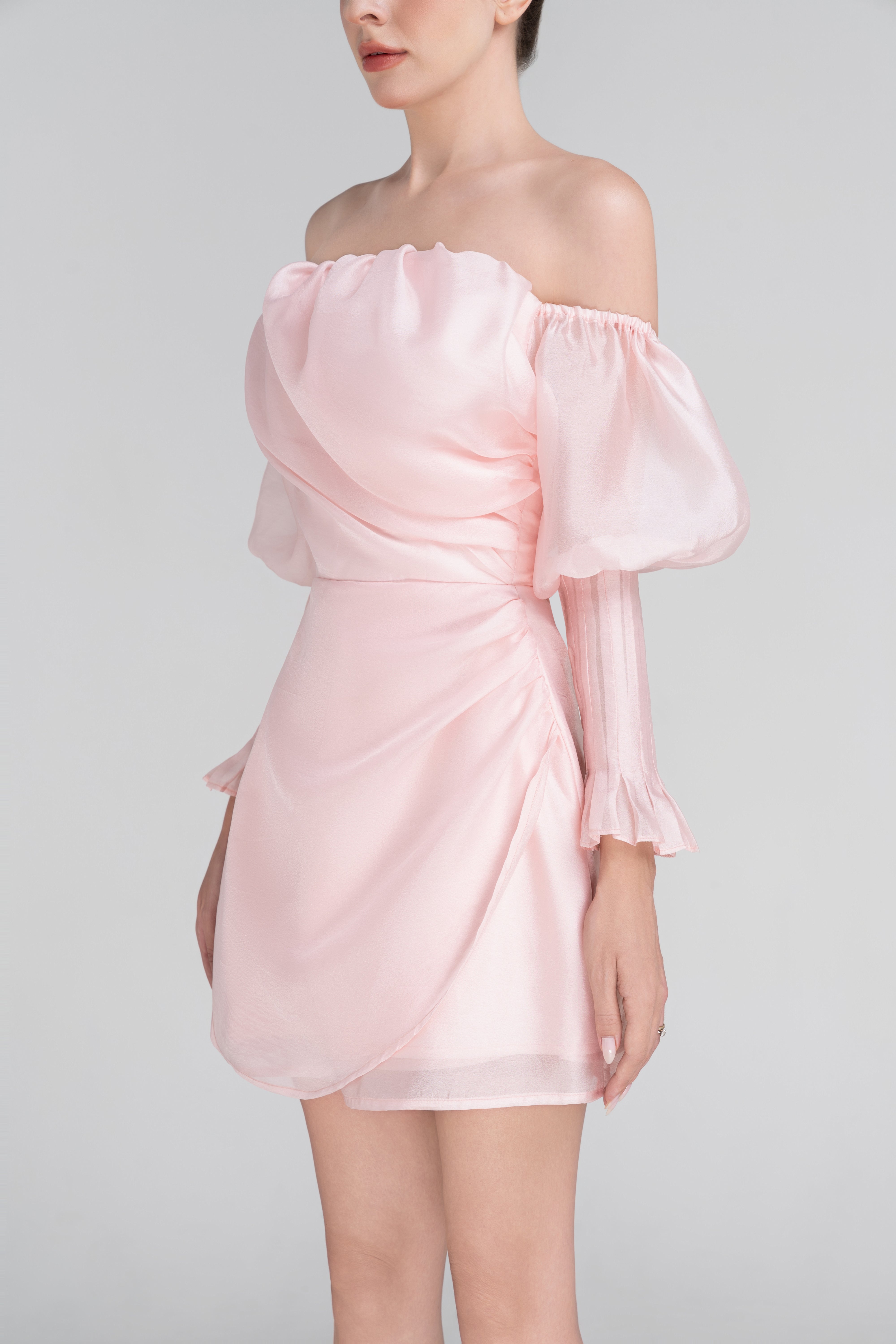 Miranda Organza Bardot Mini Dress – ANMY BUI